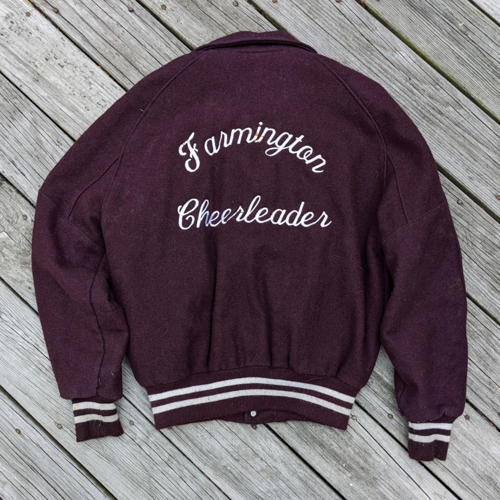 Vintage 90's Cheerleader Wool Varsity Jacket - Gem
